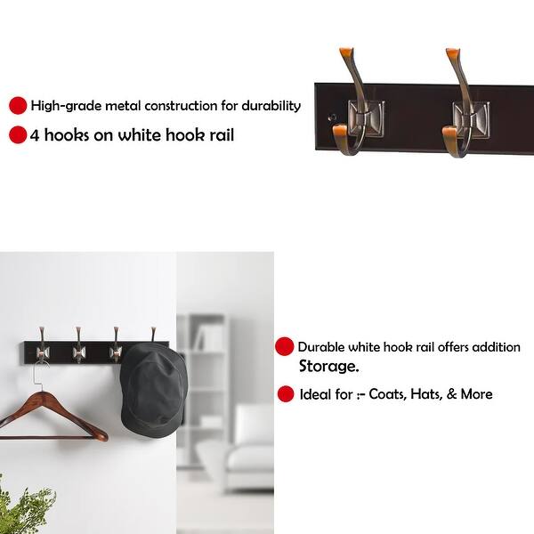 Mascot Hardware 21-1/2 In. L Brushed Nickel Oval Base Contemporary 4 ...