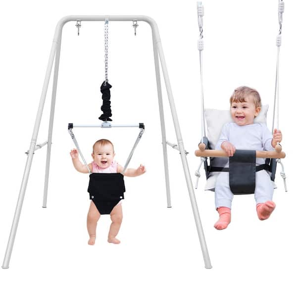 2 in 1 Baby Jumper and Toddler Swing Set with Stand Bouncers for Infant ...