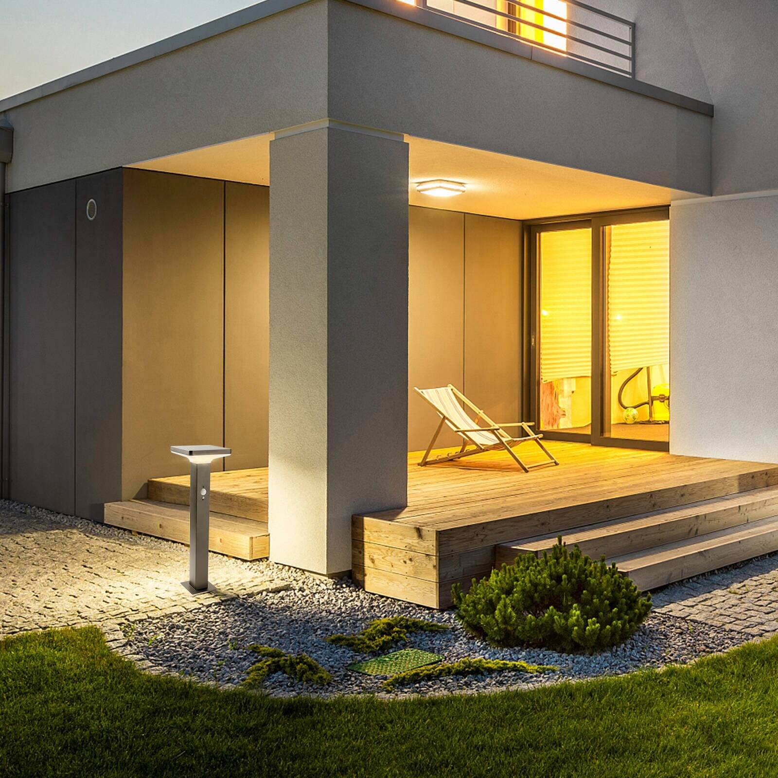 Inowel Solar Outdoor Light Pathway Garden Dusk to Dawn with Stake 2218 ...