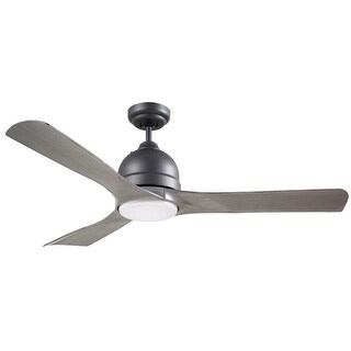 Volta Indoor/Outdoor Modern Ceiling Fan with LED Light Kit, 54 inches ...