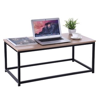 Metal Coffee Table TV Stand Vintage Brown - 35.4 x 19.7 x 15.0 inches ...