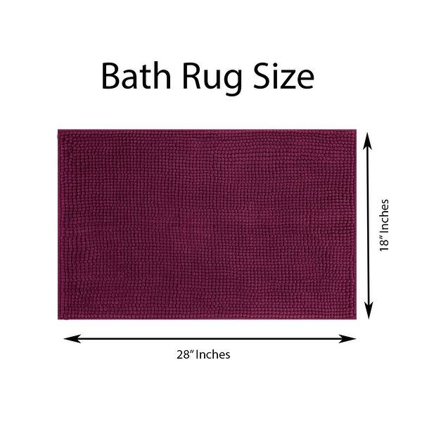 Navy Blue Pink Floral Roses Chenille Burgundy Bath Mat With Shower ...