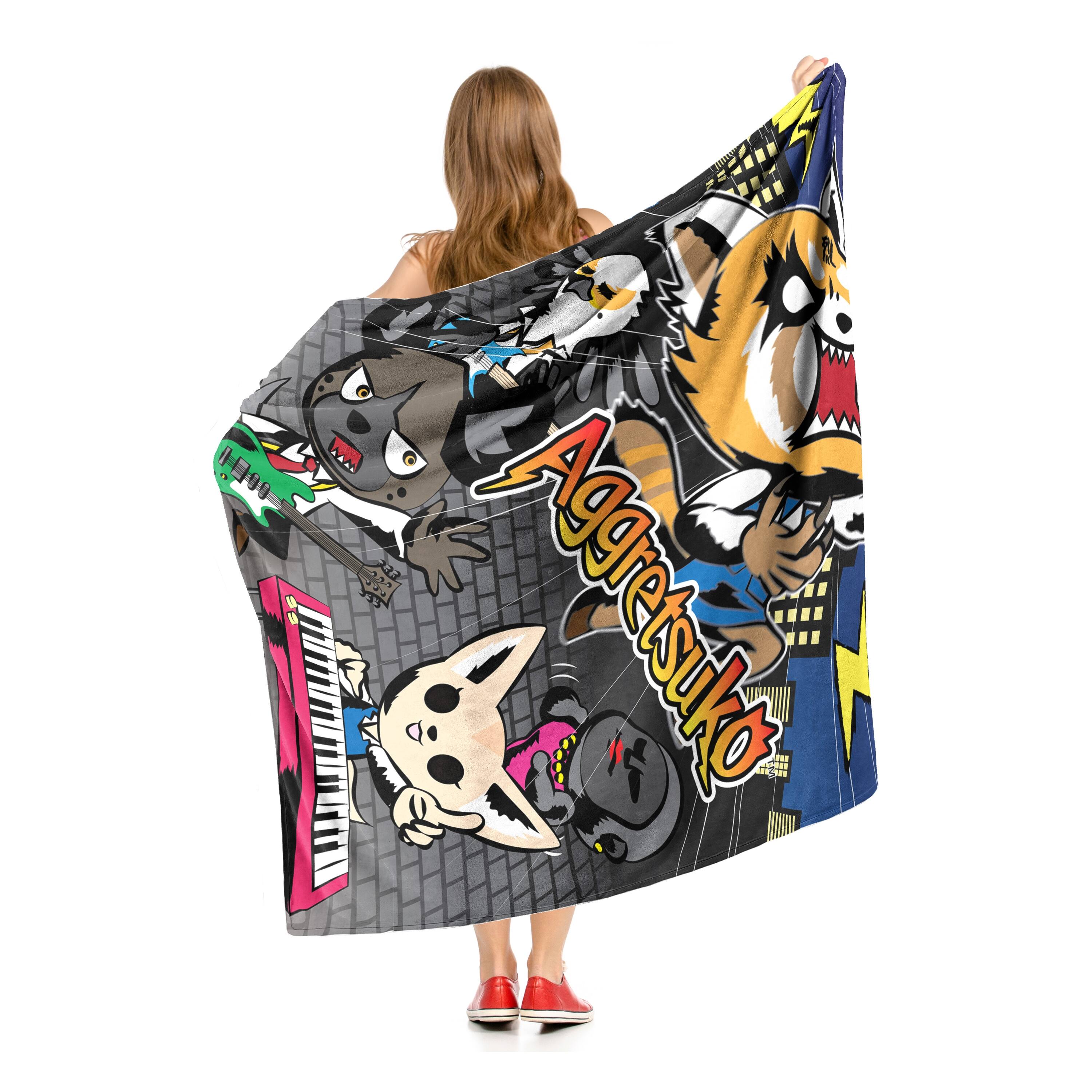 ENT 236 Aggretsuko, Metal Band Silk Touch Throw Blanket - Bed Bath ...