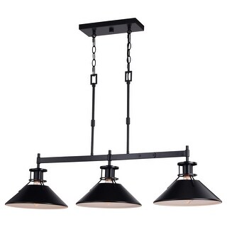 Vaxcel Lighting H0270 Canton 3 Light 40" Wide Linear Chandelier - Bed ...