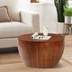 Vintage Style Bucket Shaped Coffee Table for Office,Dining Room and ...