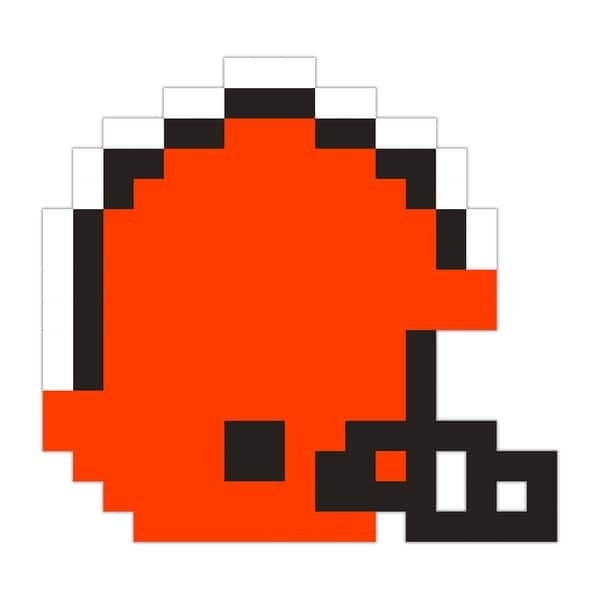 Cleveland - Football Helmet Pixel Art - 6x6 Peel'N'Stick Wall Art - Bed ...