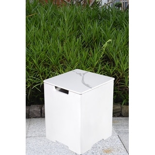 Elementi Plus 21 in. H Marble Porcelain Propane Tank Cover with ...