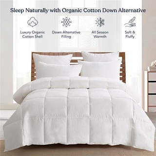 Organic Cotton Down Alternative Microfiber Fill Duvet insert - Bed Bath ...