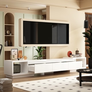 Entertainment Center Table Retracted Extendable TV Stand in Stretch ...