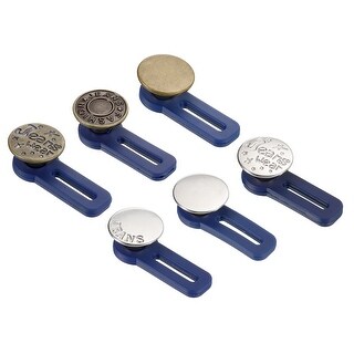 6pcs Waist Extender Buckle Jeans Button Pins Pants Waistband Silver ...