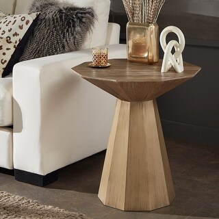 Bach Antique Gold Reclaimed Style Decagon End Table by iNSPIRE Q Bold ...
