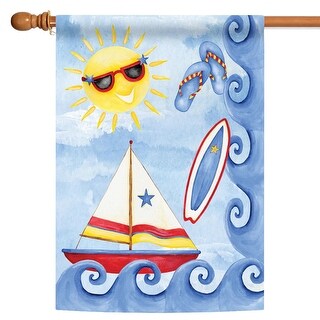 Surf 'N Sail Rectangular Outdoor House Flag 40" x 28" - Bed Bath ...