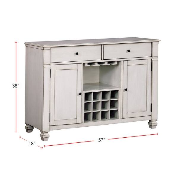 Transitional Solid Wood Server in Antique White - Bed Bath & Beyond ...