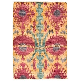 Hand-knotted Shalimar Burgundy Wool Rug - 4'0 x 5'9/4'0" x 5'9" - Bed ...