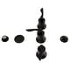 Kingston Brass Serena Three-Handle Vertical Spray Bidet Faucet with ...
