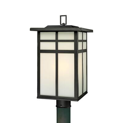 Elk Home Mission Black 11 Inch Wide 3 Light Post Light - Overstock ...