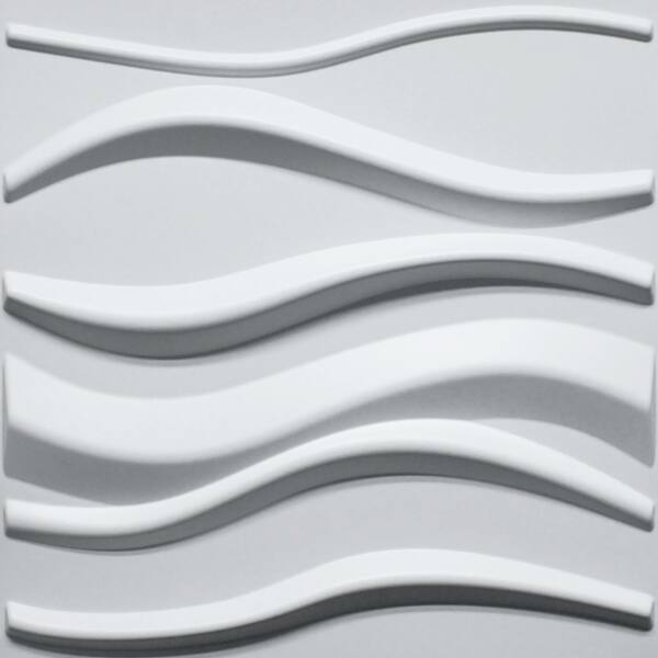 Dundee Deco White Waves PVC 3D Wall Panels, Decorative Wall Paneling ...