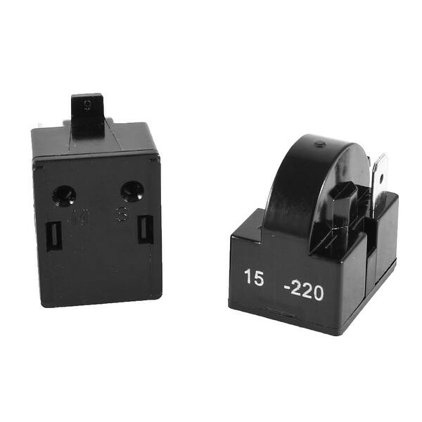 2 Pcs 15 Ohm 220V One Pin PTC Starter Relay for Refrigerator - Black ...