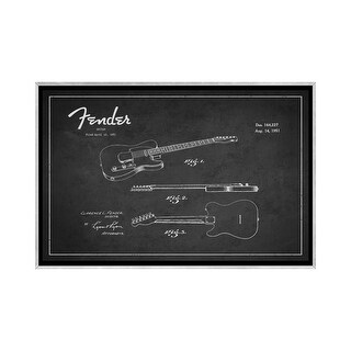 iCanvas "Fender Guitar Patent Blueprint" by Aged Pixel Framed - Bed ...