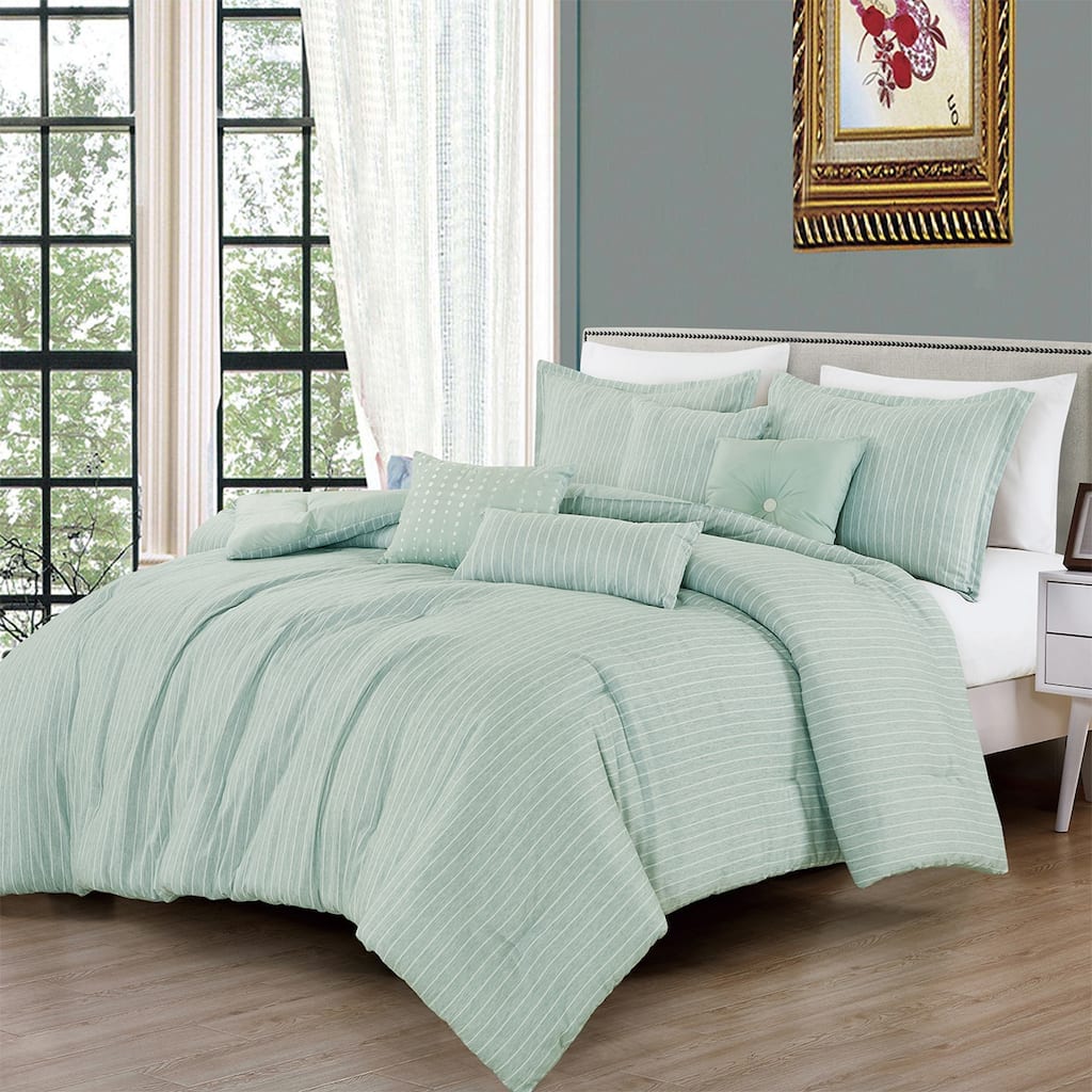 Wellco Bedding Comforter Set Bed In A Bag - 7 Piece Luxury BIMALA yarn ...