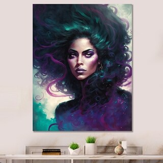 Designart "Sensuous Young Woman In Tones Of Blue VI" Woman Sensual ...