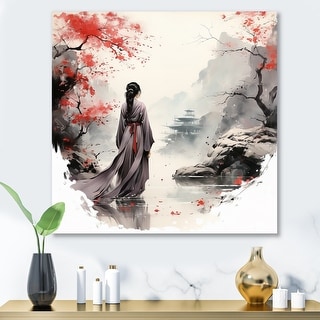 Designart "Japan Land Of The Samurai VI" Japanese Metal Art Print - Bed ...