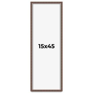 15x45 Shadow Box Frame Brown | 1.125 inches Deep Real Wood Rustic - Bed ...