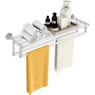 24 Inch Towel Racks for Bathroom Towel Holder Towel Shelf with Double ...