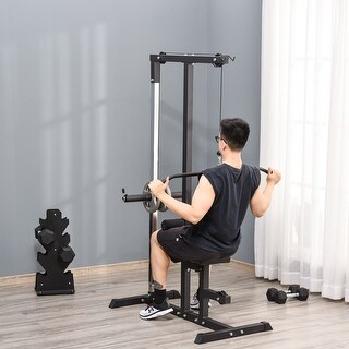 Soozier Multi-Function Power Tower, Lat Pull Down Machine Arm & Back ...