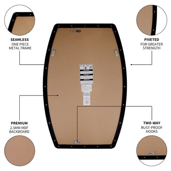 MacLuu Oblong Metal Wall Mirror - Bed Bath & Beyond - 36638230