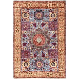 Shahbanu Rugs Sapphire Blue Hand Knotted Soft Wool 200 KPSI 14th ...