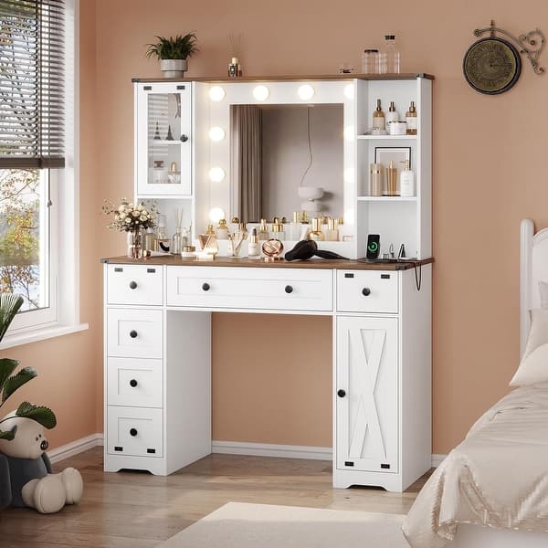 hollywood vanity table set