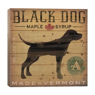 Black Dog Maple Syrup Print On Wood by Ryan Fowler - Multi-Color - Bed ...