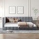 Full Size Upholstered Daybed/Sofa Bed with L-shaped Headboard - Bed ...