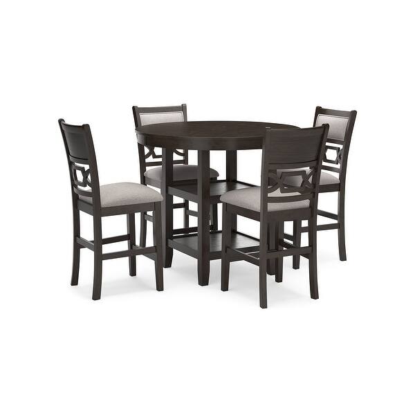 Signature Design by Ashley Langwest Counter Height Dining Table and 4 ...