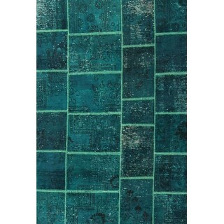 Ahgly Company Machine Washable Contemporary Teal Green Area Rugs - Bed ...