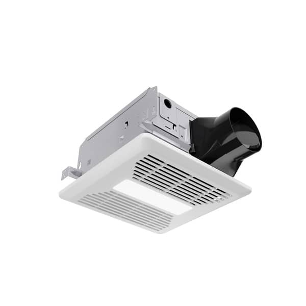 80 CFM 0.7 Sone Ceiling Mount Bathroom Exhaust Fan with LED Light - Bed Bath & Beyond - 40184356