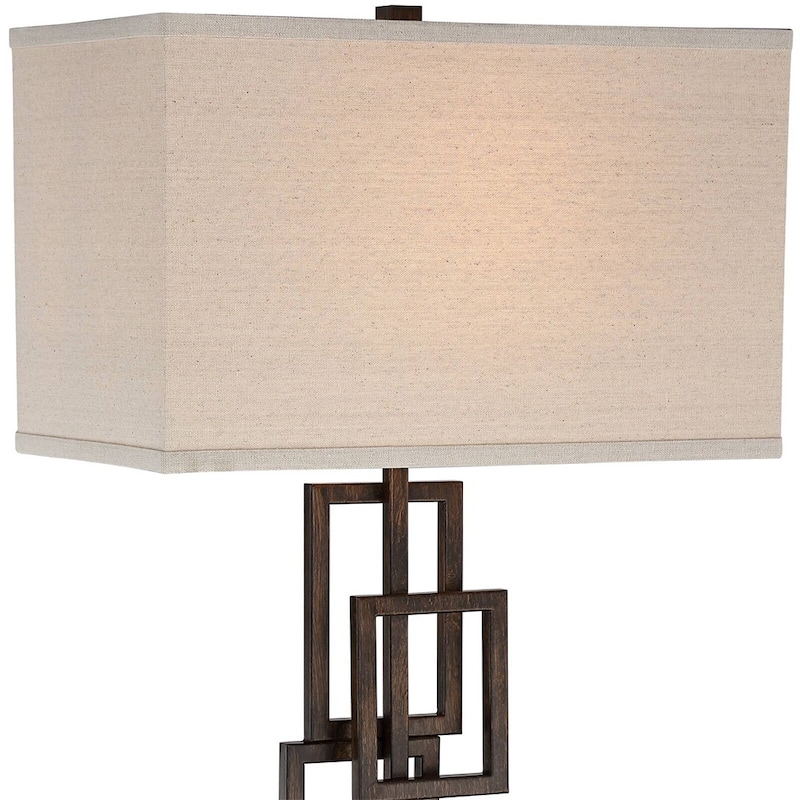 Modern Industrial Table Lamps 26 1/2" High Set of 2 Dark Bronze - 15" x ...
