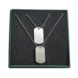 Dog Tags Set/2, Ss - 7" And 24" Chains - 7"H - Bed Bath & Beyond - 38407283