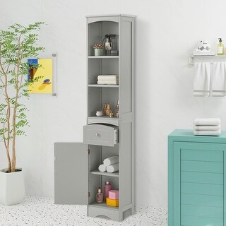 67" Tall Bathroom Organizers and Cabinet, Freestanding Storage Cabinet ...