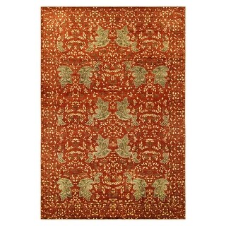 Shabby Chic Modern Evalyn Rust/Gold Wool Rug - 10'0'' x 13'8'' - 10 ft ...