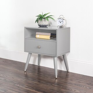 Forever Eclectic Mod Nightstand with Drawer and Shelf - Bed Bath ...
