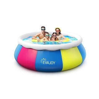 Ground Pool Easy Set, Blow Up Pool Kiddie Pool Inflatable Top Ring ...