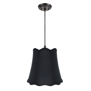 Aspen Creative 2-Light Fabric Lamp Shade Hanging Pendant, Black - OIL RUBBED BRONZE - OIL RUBBED ...