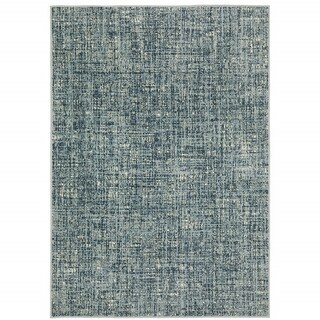 5' X 7' Dark Blue Light Blue Grey Ivory And Beige Abstract Power Loom ...