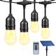 Solar String Lights Patio String Lights Bright LED Bulbs-2 Pack - Bed ...