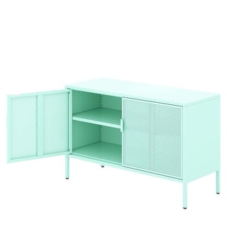 Storage Locker Cabinet, Adjustable Shelves Free-Standing Sideboard ...