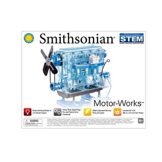 The Smithsonian Motor Works Model Engine - Blue/Clear - Bed Bath ...