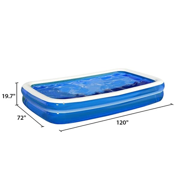 120-in Rectangular Inflatable Swimming Pool - Bed Bath & Beyond - 34123665