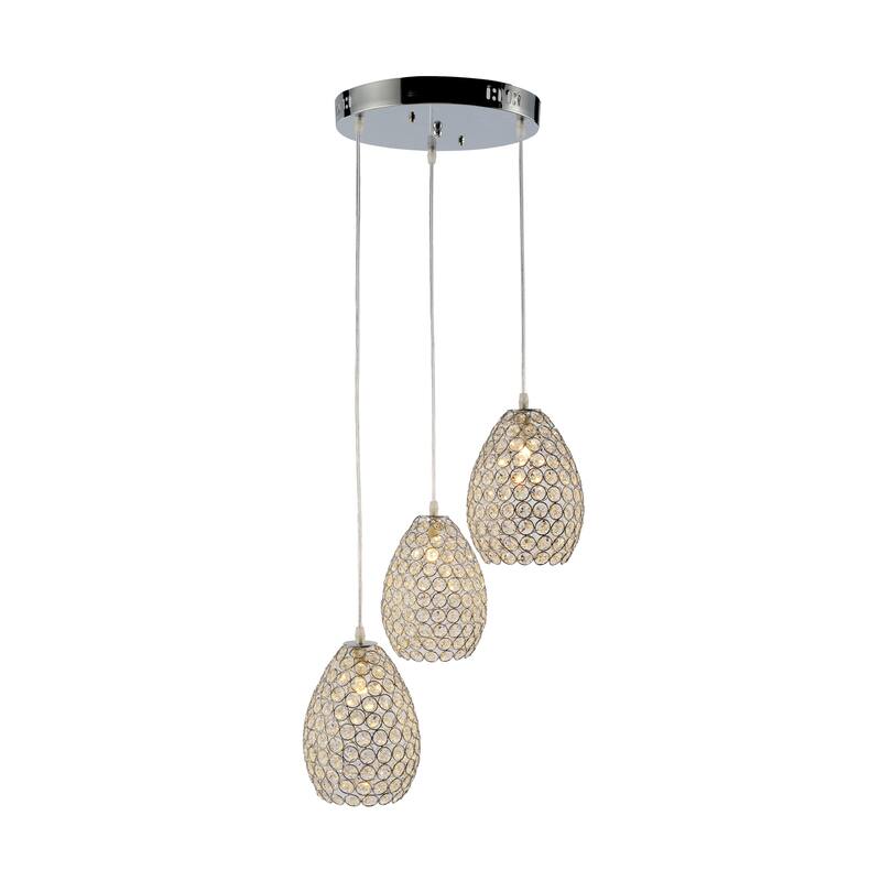 Artistry Lighting, LED Tear Drop Collection Crystal Pendant Light - 3 ...